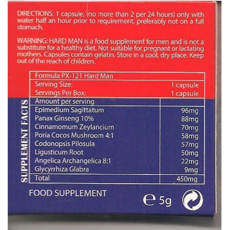 VIAGRA AND KAMADRA ALTERNATIVE HARDMAN PILLS 4 pack